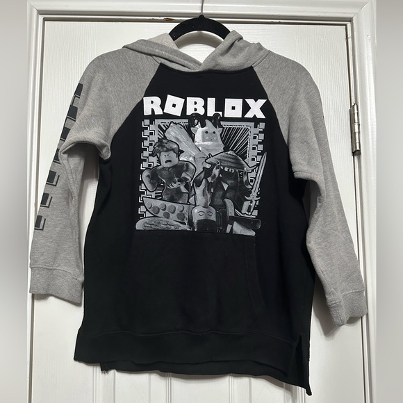 roblox | Shirts & Tops | Roblox Black And Gray Hoodie | Poshmark